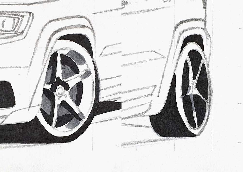 How To Draw A Jeep Grand Cherokee Trackhawk - Simple Step-By-Step Tutorial